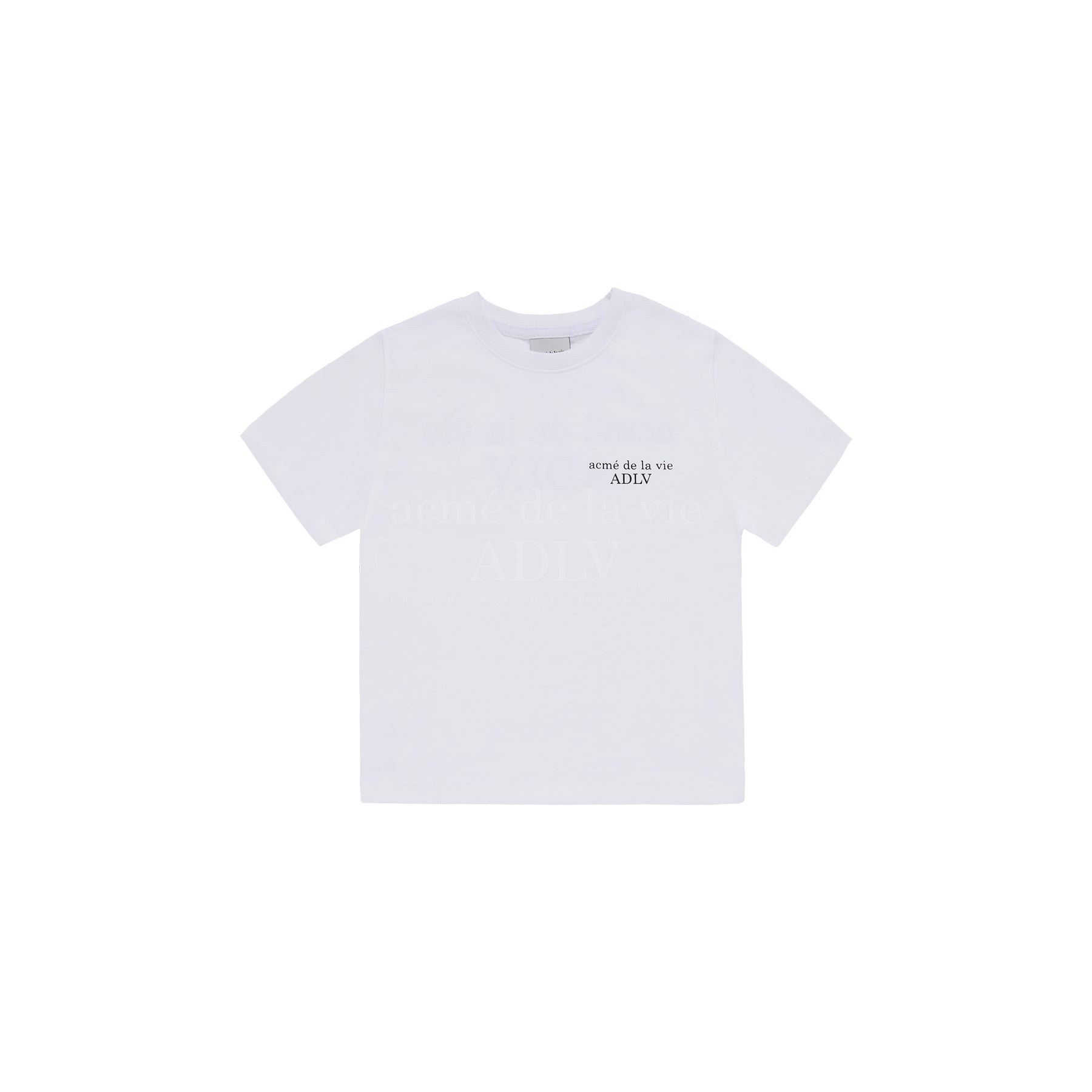 ADLV | KIDS BASIC LOGO SHORT SLEEVE T-SHIRT WHITE | ADLV Malaysia